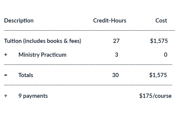 Tuition Information - Theos Bible College